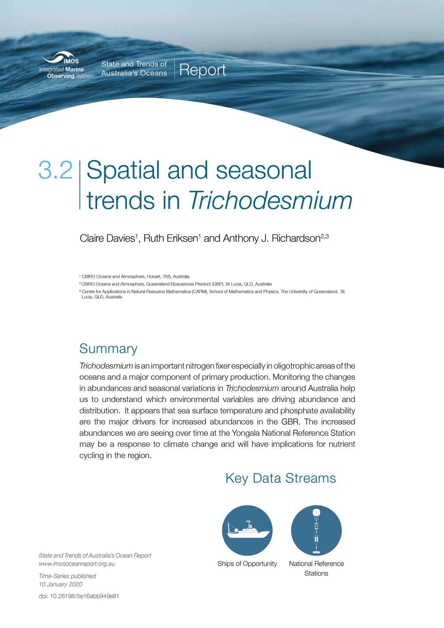 3.2. Trends in Trichodesmium – IMOS Ocean Report